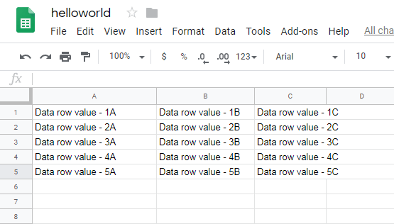 Create And Update Google SpreadSheet Via Google API.NET Library